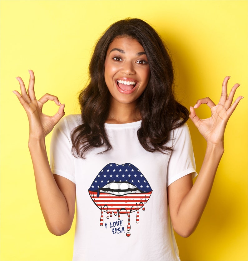 Dripping USA Lips SVG Patriotic Lips Svg 4th of July Svg - Etsy