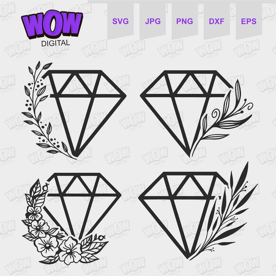 Diamant SVG, Diamant svg, Diamant svg, Plotterdatei für Cricut, Digital ...