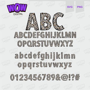 Leopard Print Doodle Alphabet Letters PNG Bundle, Alphabet PNG ...