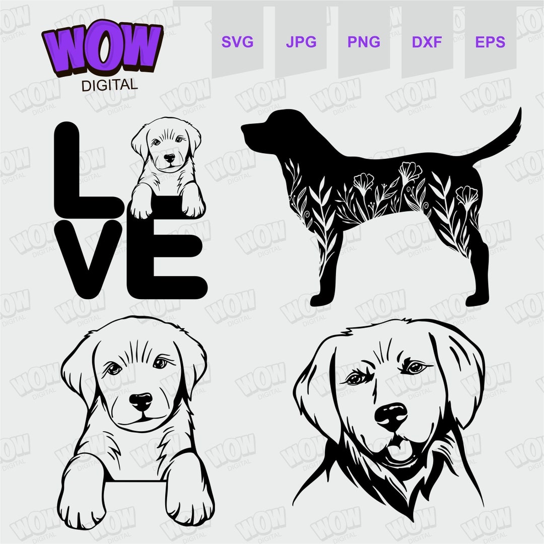 Labrador Svg, Dog Lover Svg, Labrador Animal Png, Dog Face Svg Cut File ...