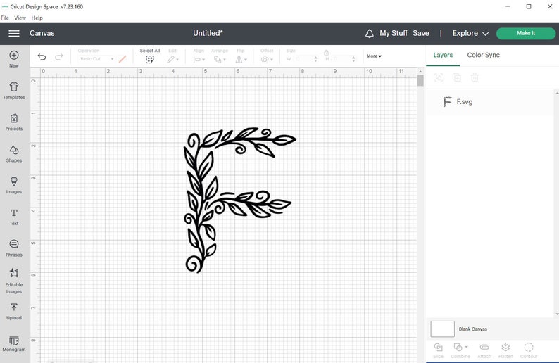 Botanical Alphabet Svg Flower Letters Svg Monogram - Etsy