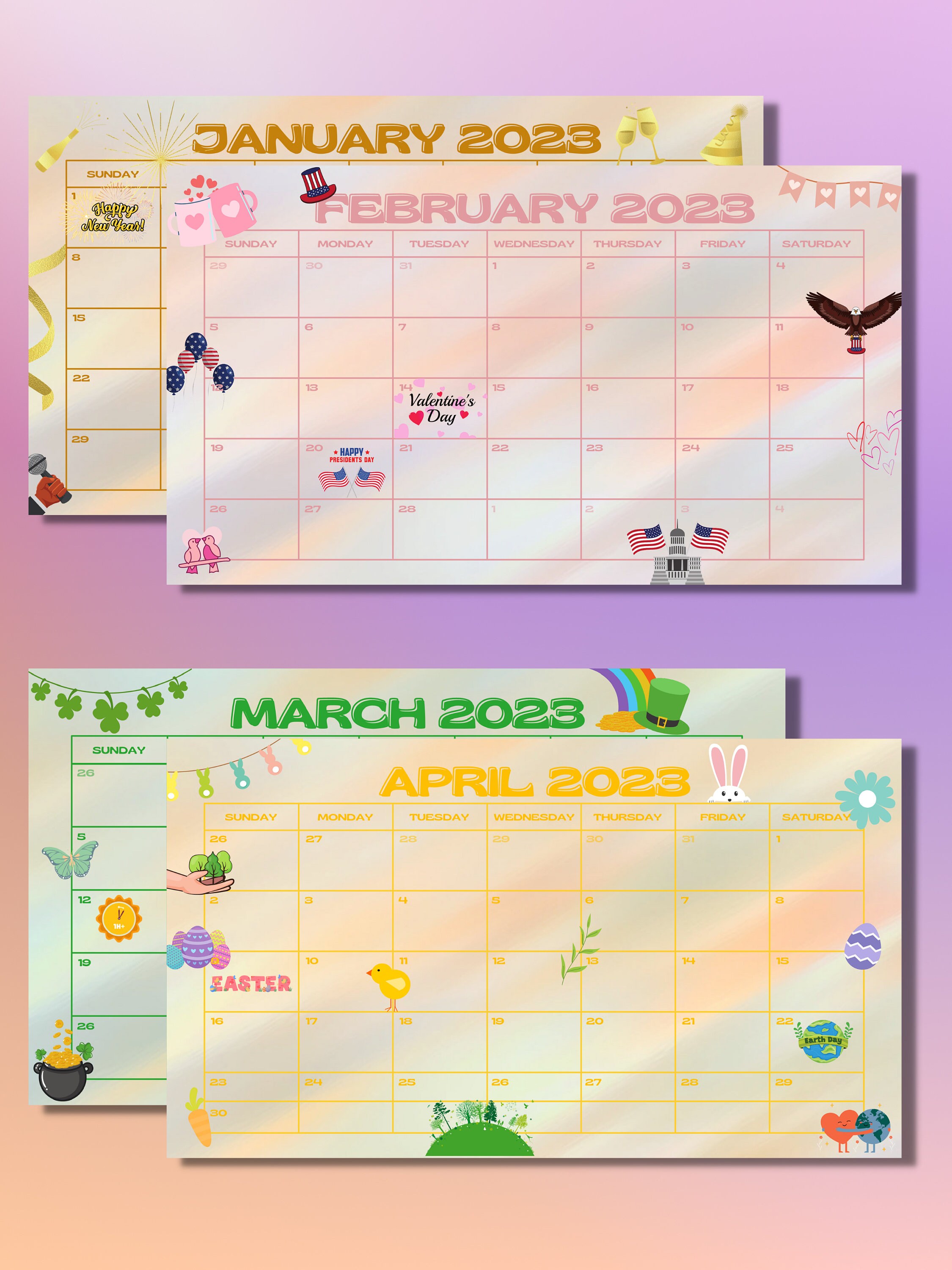 2023 Calendar for Kids - Etsy