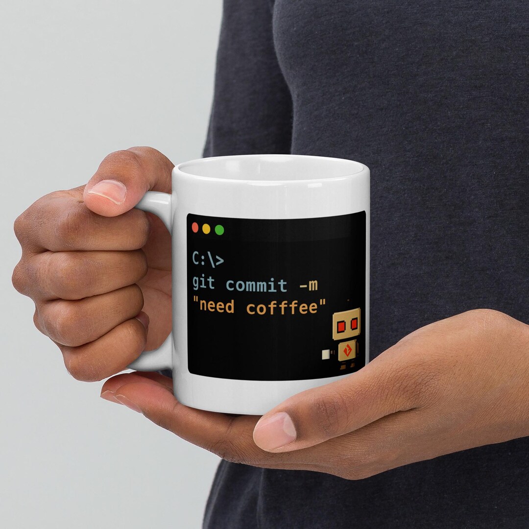 Git Commit Mug – Funny Dev Apology Gift – Sorry Code Log Coffee Cup – Programmer Humor – Version ...