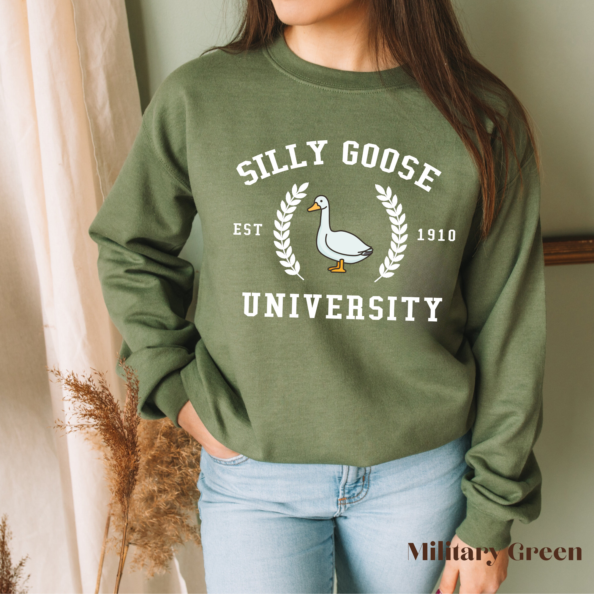 Silly Goose University Sweatshirt, Silly Goose Shirt, Funny Goose Shirt ...