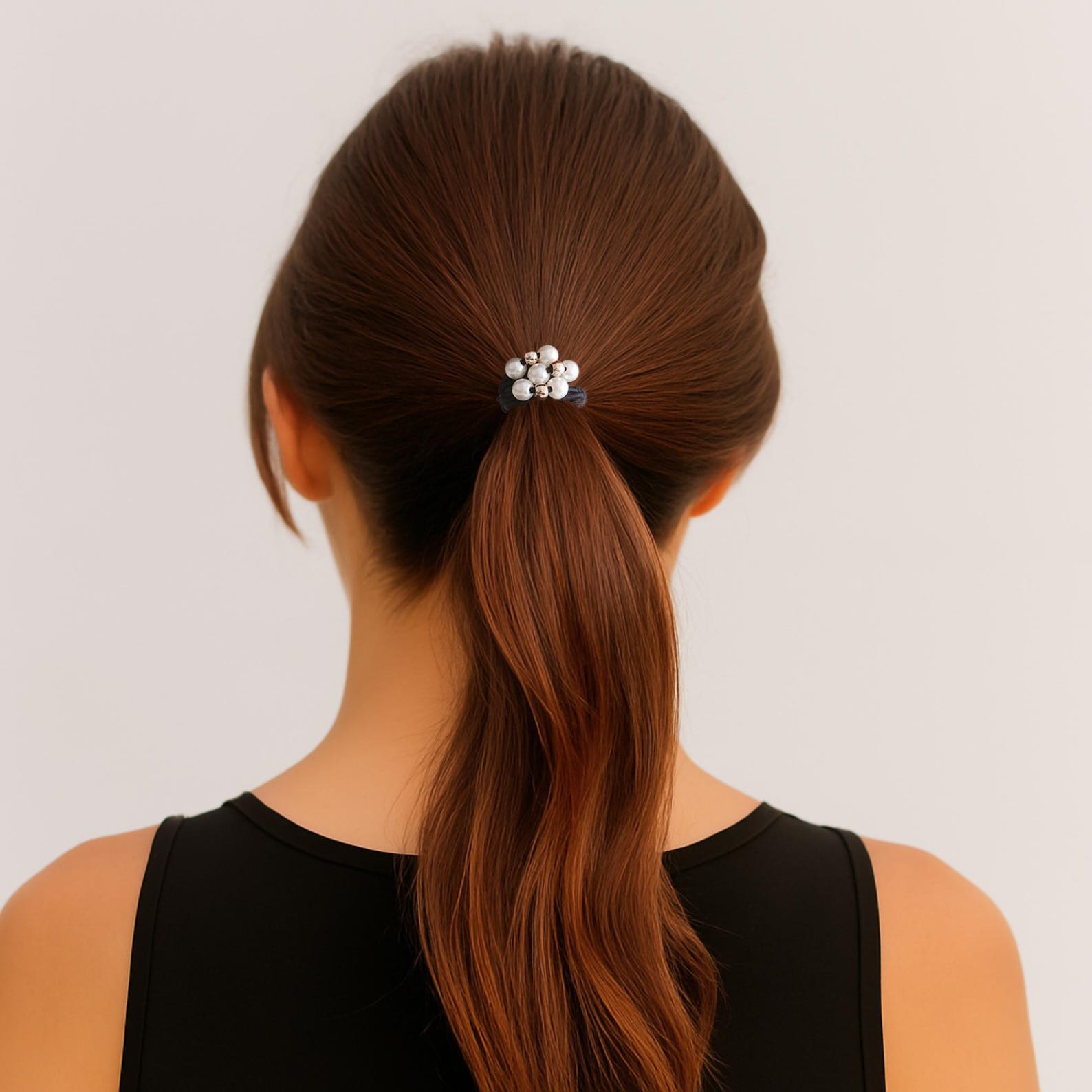 Pearl Bead Ponytail Hair Tie 4pcs Set, Cute Elastic Hair Accessories ...