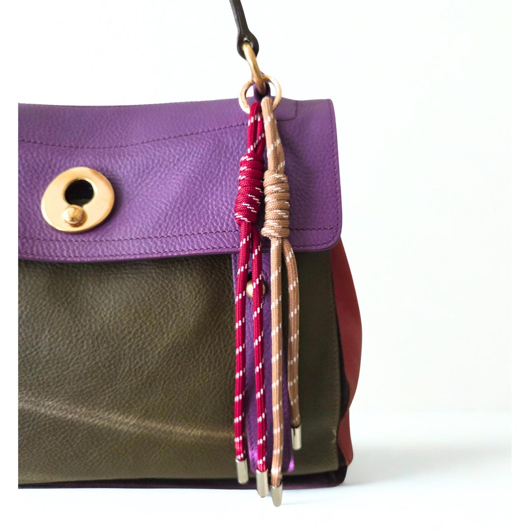 Braided Rope Bag Charm Keychain, Colorful Cord Charms for Purse ...