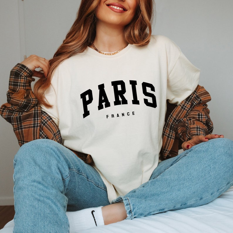 Paris Comfort Colors Crop Top, French T Shirt, Parisian Hoodie, France ...