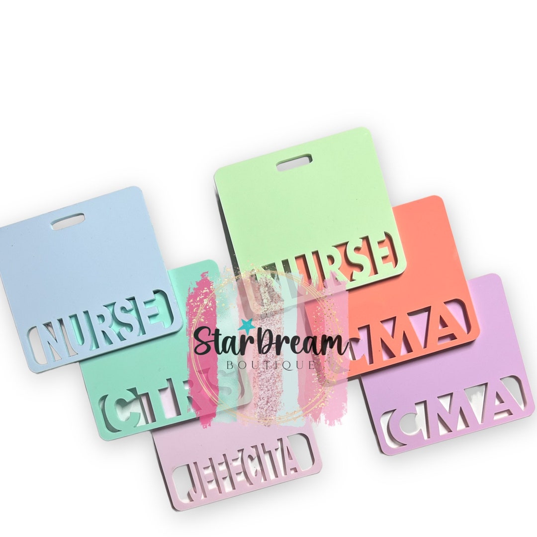 Badge Buddy / Work Badges solid Color Collection - Etsy