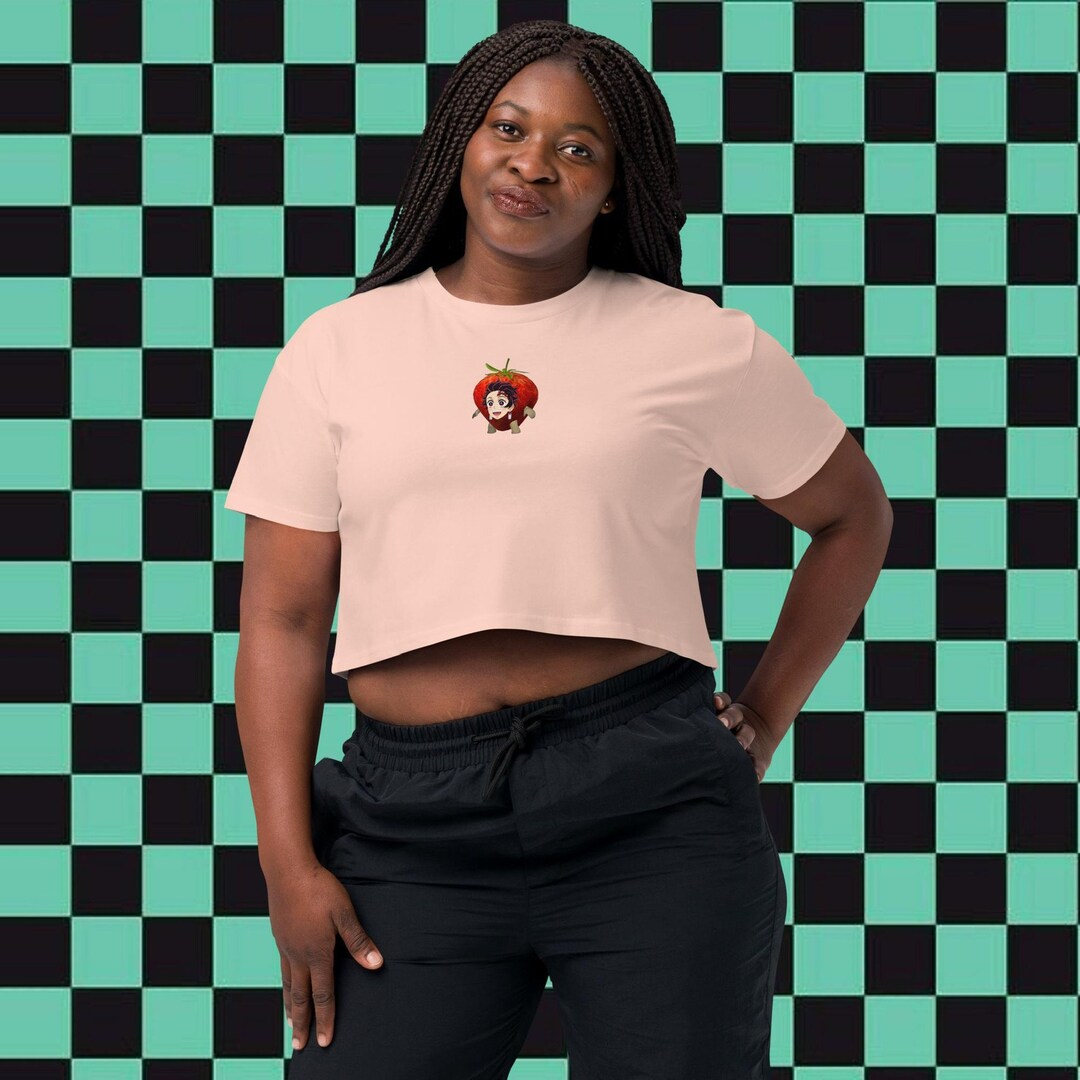 Tanjiro Kawaii Strawberry Crop Top 3 - Etsy