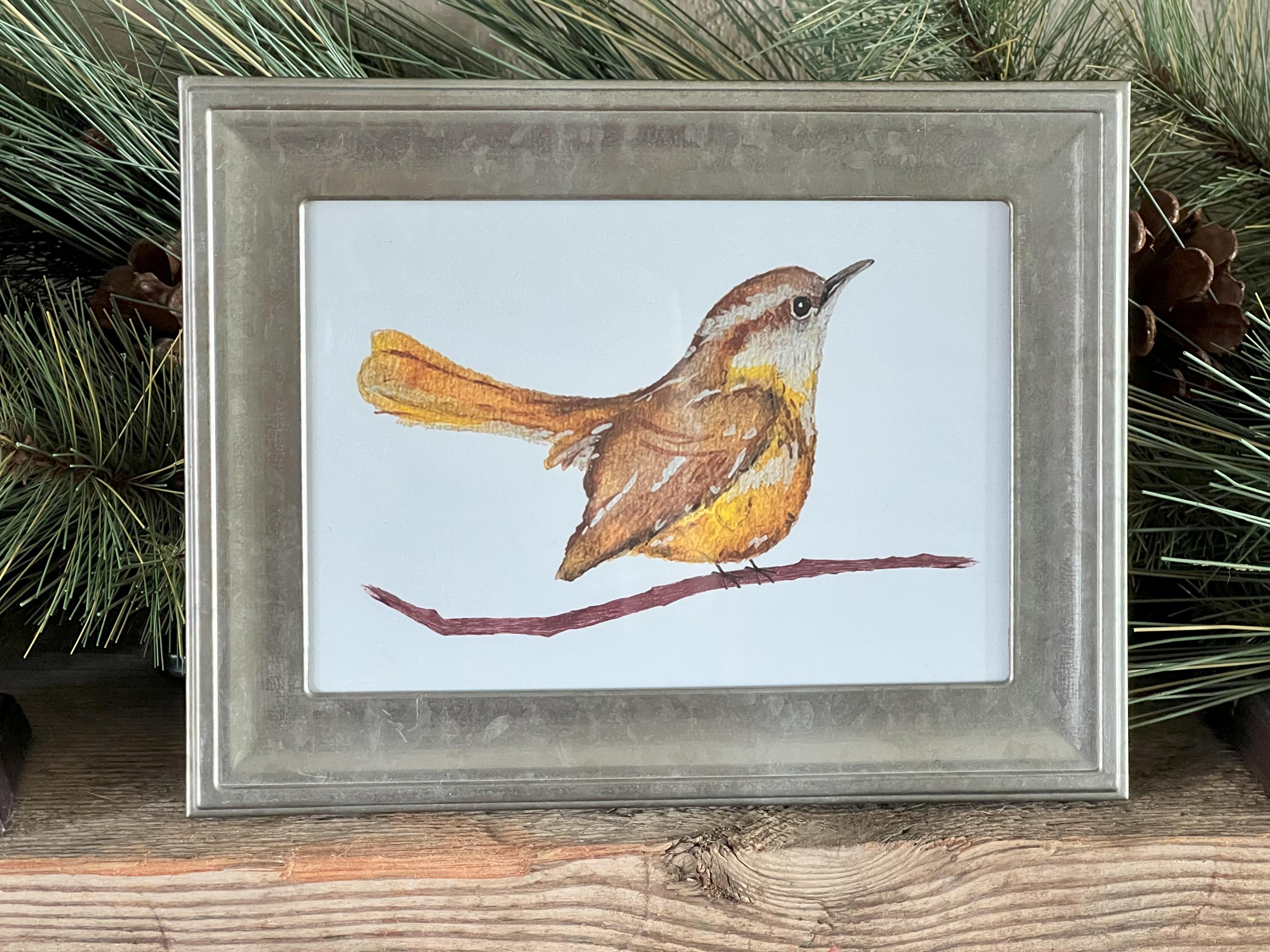 Carolina Wren - Watercolor Print - Etsy