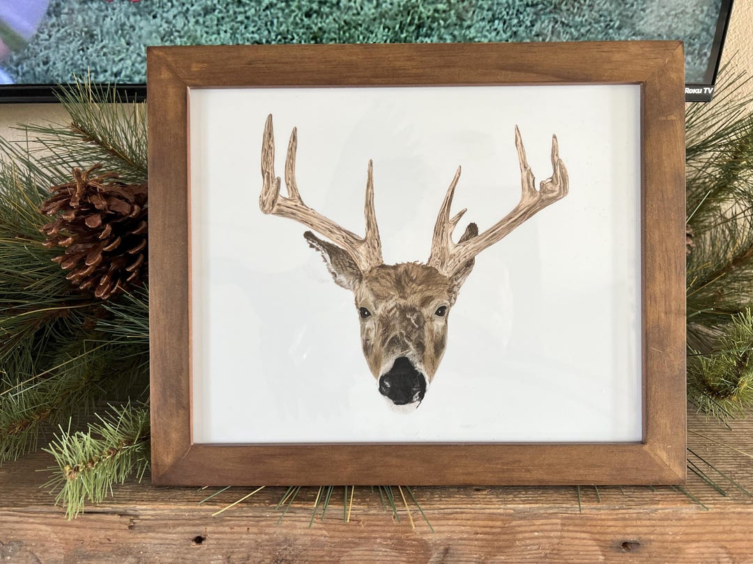 Old Iowa Whitetail Buck - Deer Print - Etsy