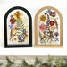 Pressed Flowers - Double Glass Gold Painted Arched Wooden Frame - Etsy