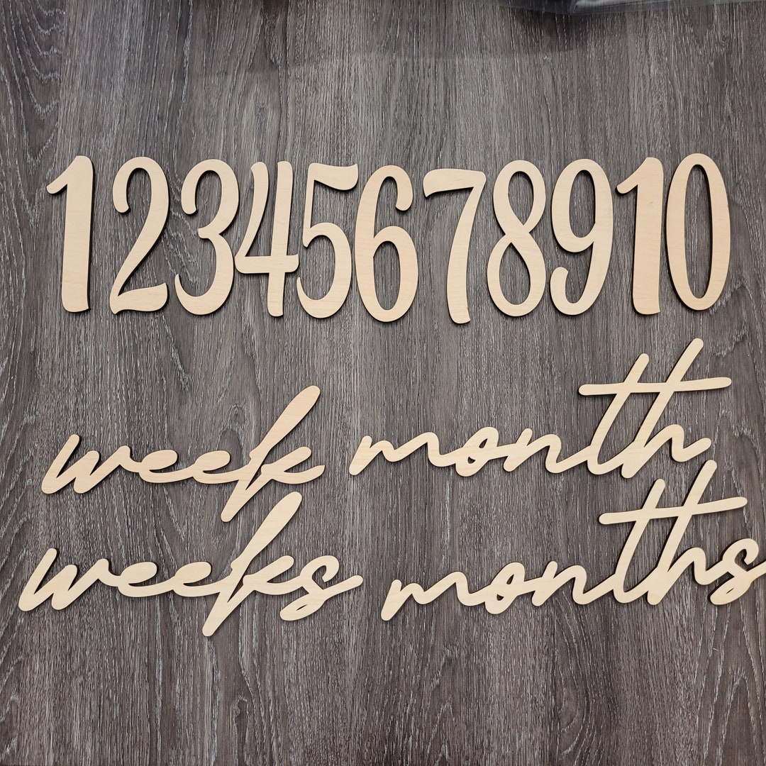 Number Monthly Milestone Prop Milestone Marker Baby Gift New Mom Gift ...