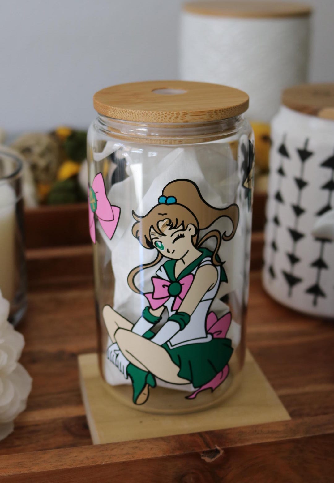 Sailor Jupiter Inspired Glass Cup 16oz - Etsy