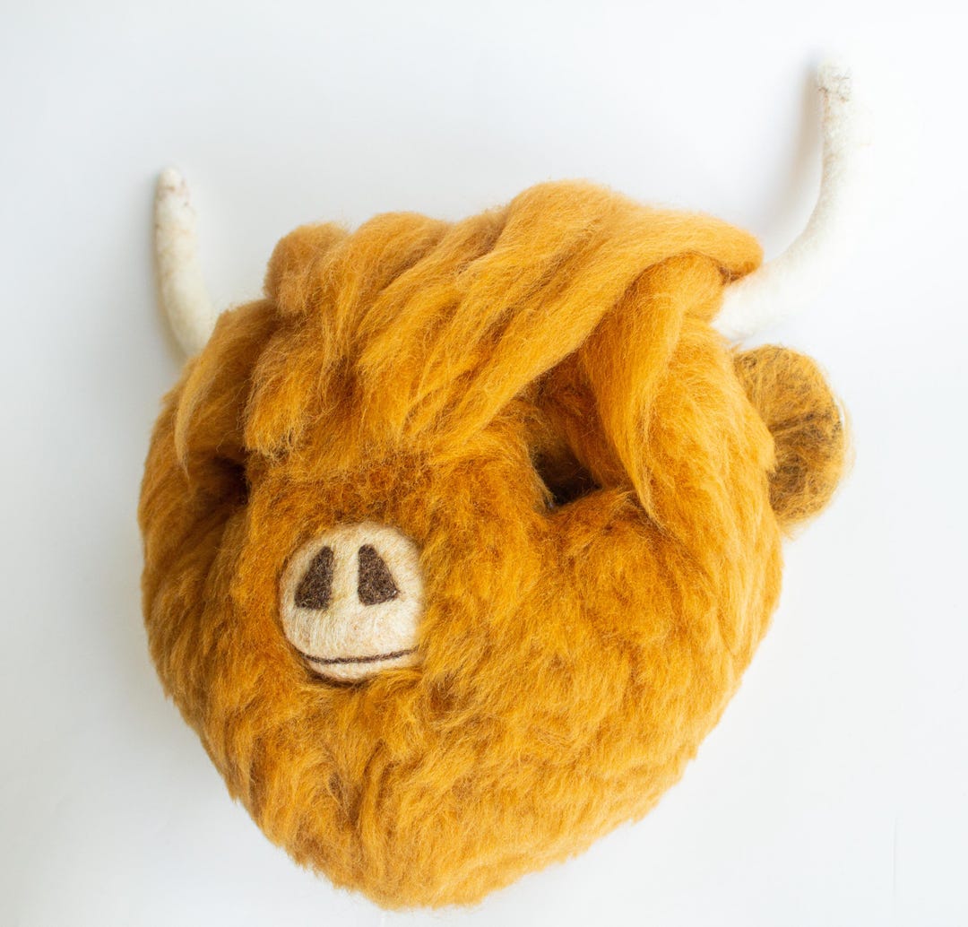 Highland Cow Head Wall Hanging Ornament - Etsy