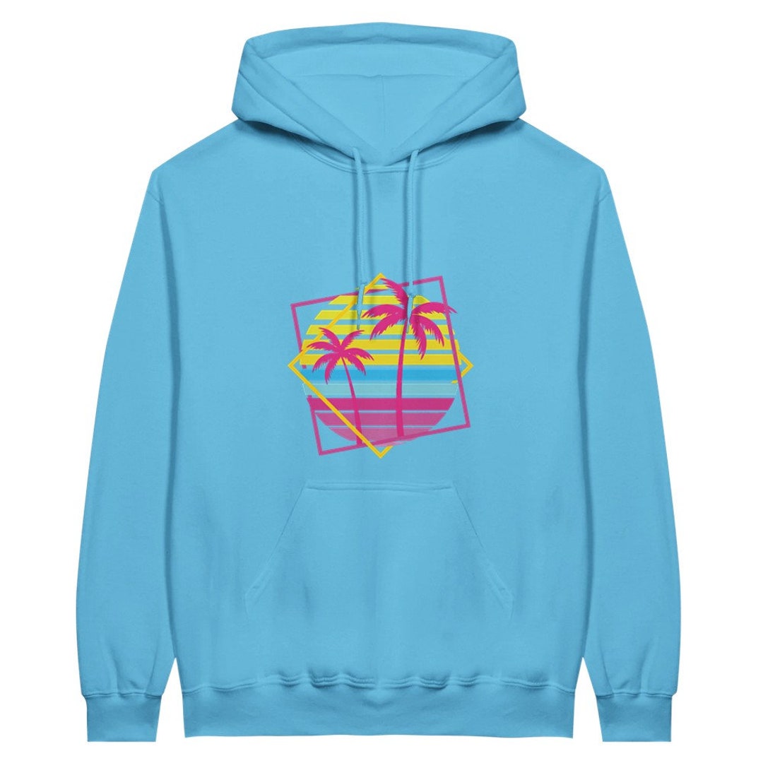 Sky Blue Ocean Midweight Fleece Adult Hoodie | Gildan SF500 - Etsy