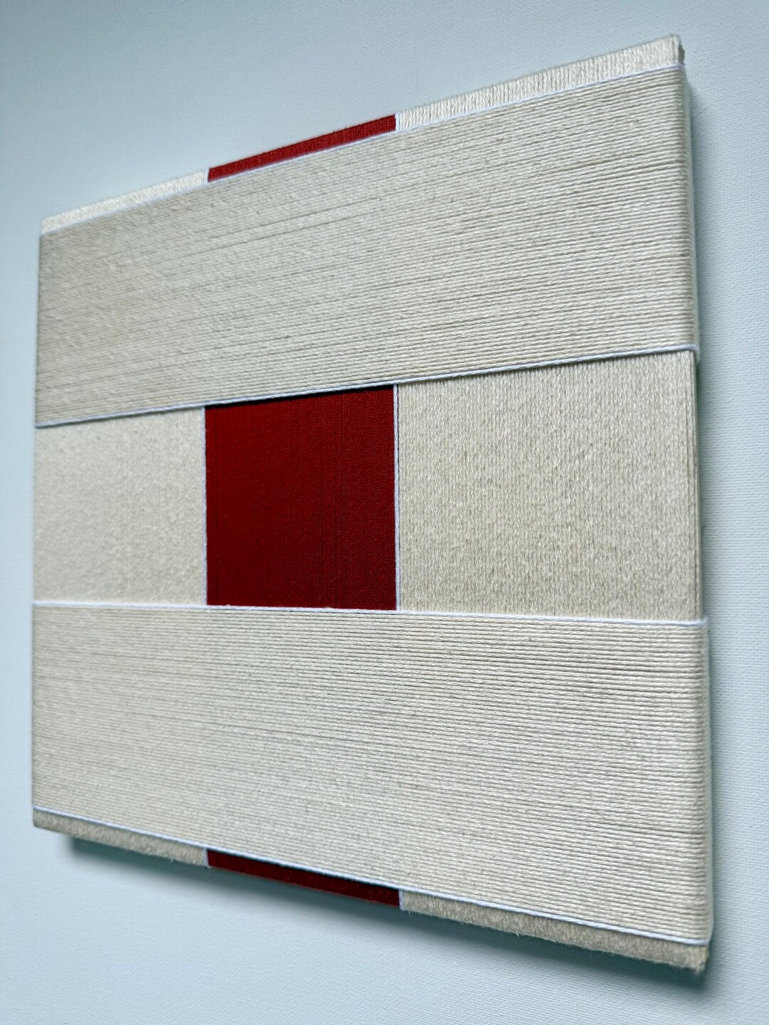 Window - Cotton Fiber on Wood Modern Fiber Art - Etsy