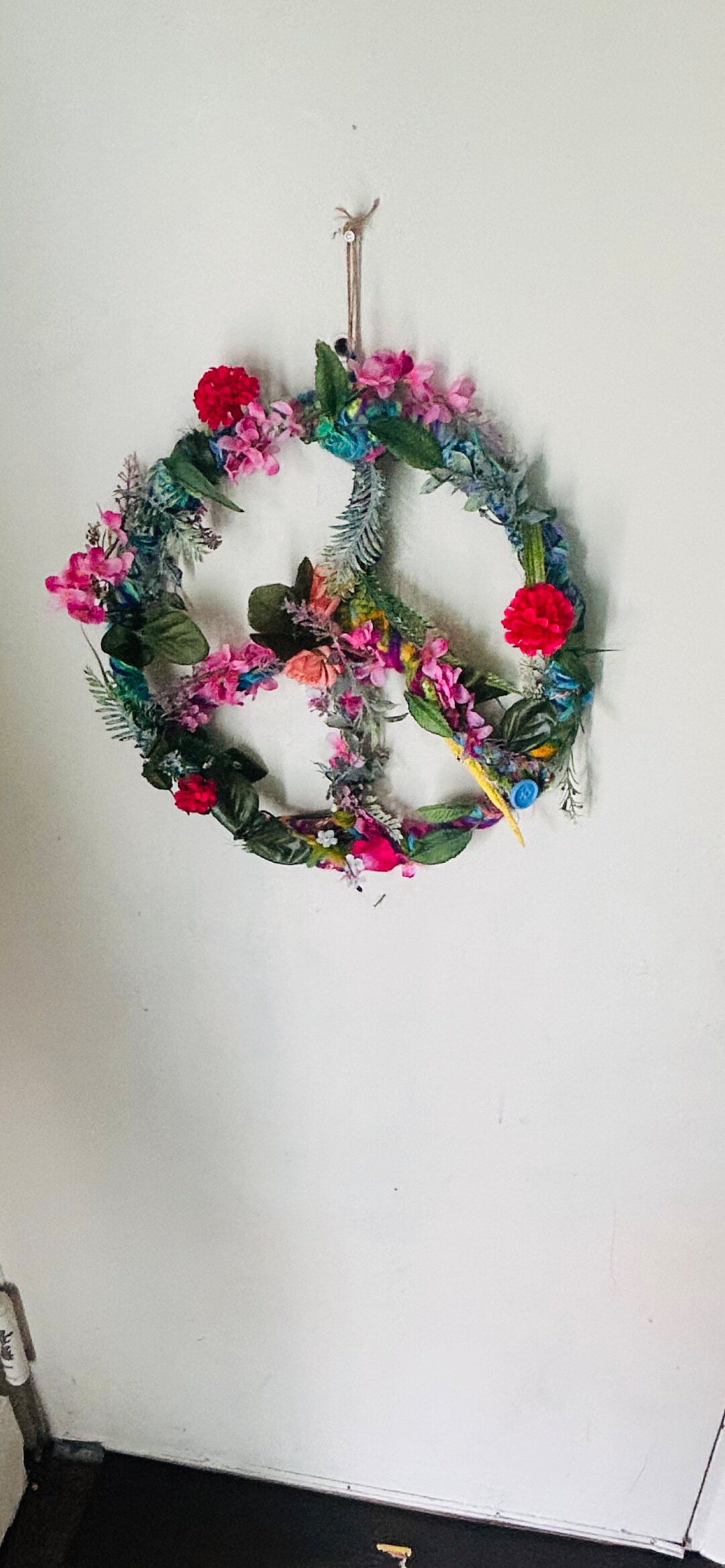 Wild Flower Peace Sign Wreath or Wall Art - Etsy