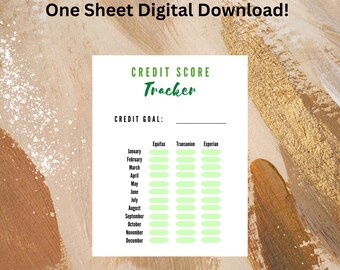 Mini Happy Planner Printable Finance Credit Score Tracker Digital ...