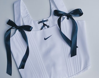 CORSET SPORT FERRARI / Upcycling Corset From Polo/ Ferrari Shirt - Etsy