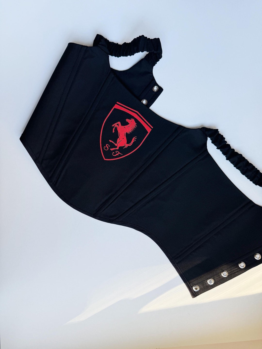 CORSET SPORT FERRARI / Upcycling Corset From Polo/ Ferrari Shirt - Etsy