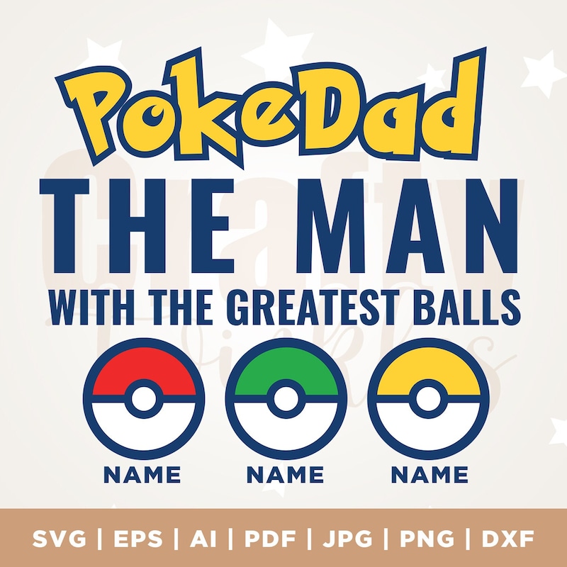 Pokedad Card Template - Etsy