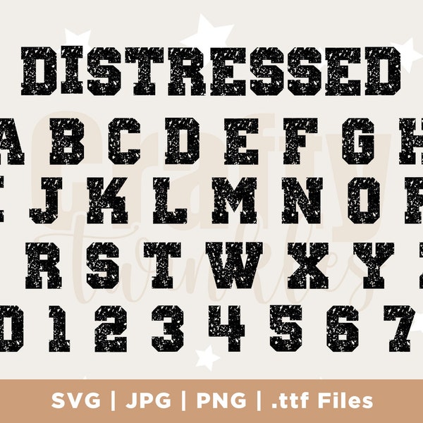 Distressed Font - Etsy