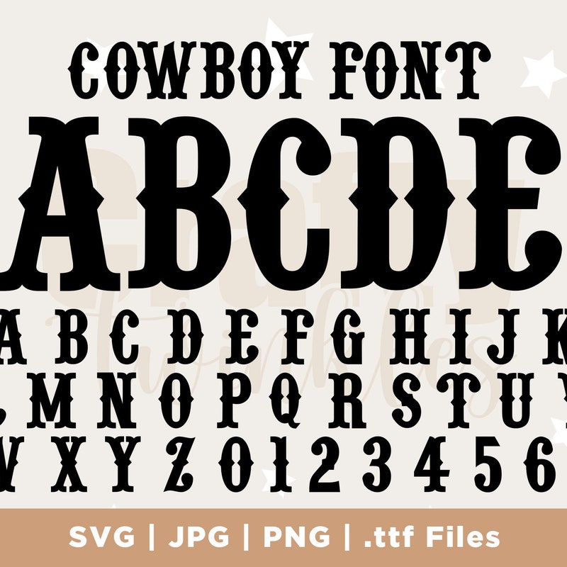 Western Font - Etsy