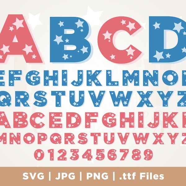Fourth of July Stacked Svg - Etsy