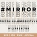 Mirror Font SVG, PNG and Pdf Files, Full Alphabet, Stacked Letters ...