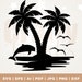 Palm Trees SVG, Summer SVG, Tropical Svg, Ocean and Beach Svg, Sunset ...