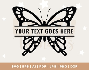 Butterfly SVG, Butterfly Monogram, Butterfly Split Monogram PNG, Butterfly Clipart, Butterflies ...