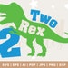 Two Rex Svg, 2nd Birthday Svg, Dinosaur Birthday Svg Dxf Eps Png ...