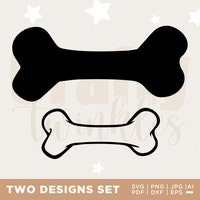 Bone Outline Svg Png: Bold Clean Design for Dog Lovers - Etsy