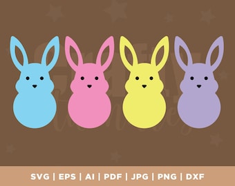 Easter Bunny Peeps SVG Digital Download - Png - Jpeg - Easter Clipart ...