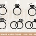 Ring SVG Cut File, Rings Bundle, Couple Rings Svg for Cricut and ...