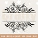 Split Floral Frame SVG, Floral Border SVG, Split Flower Monogram Svg ...