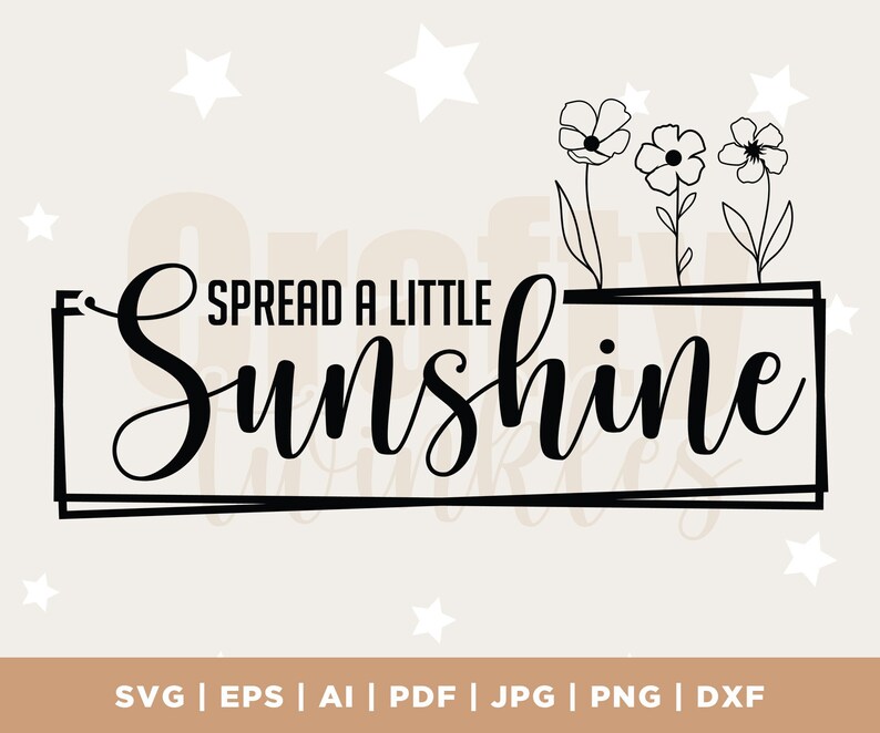 Spread a Little Sunshine SVG Summer Sunshine Svg Flower - Etsy