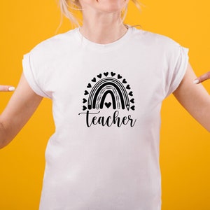 Teacher Rainbow Svg, Teacher Svg, Teacher SVG, Teach Svg, Teacher Life ...