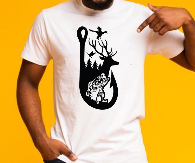 Fish Svg Deer Hunting Fishing Svg Bass Fish Hook Duck - Etsy