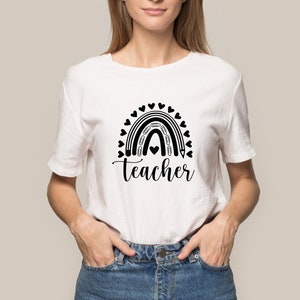 Teacher Rainbow Svg, Teacher Svg, Teacher SVG, Teach Svg, Teacher Life ...