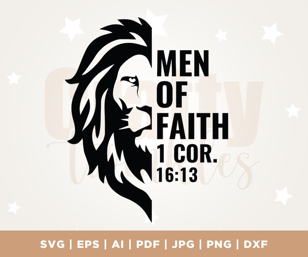 Men of Faith SVG, Scripture Bible Verse PNG, Christian Shirts Clipart ...