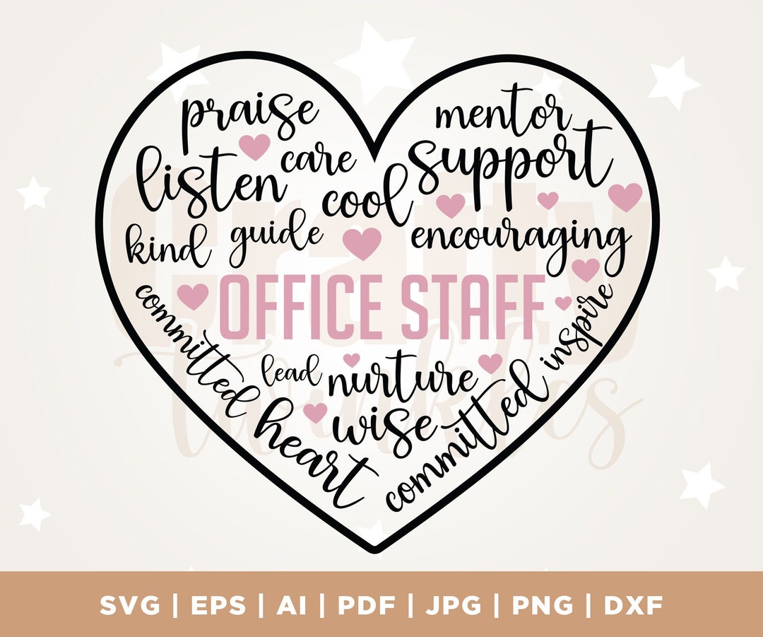 Office Staff Heart Svg, Office Staff Svg, Heart Svg, Office Shirt Svg ...