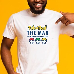 Pokedad Png, Men’s Pokedad T-shirt, Gift for Grandpa, Names Tee, Best ...
