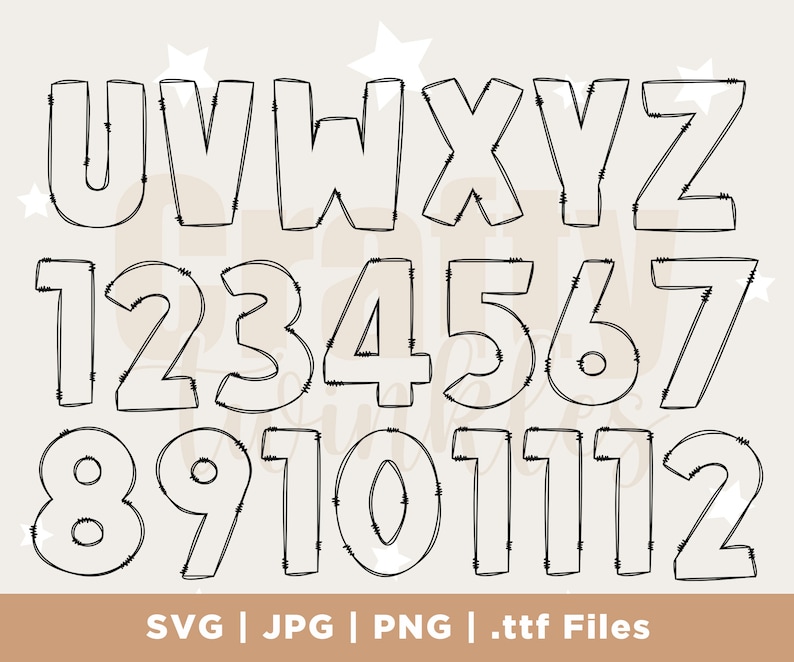 Doodle Letters PNG Transparent Doodle Alphabet Hand Drawn - Etsy