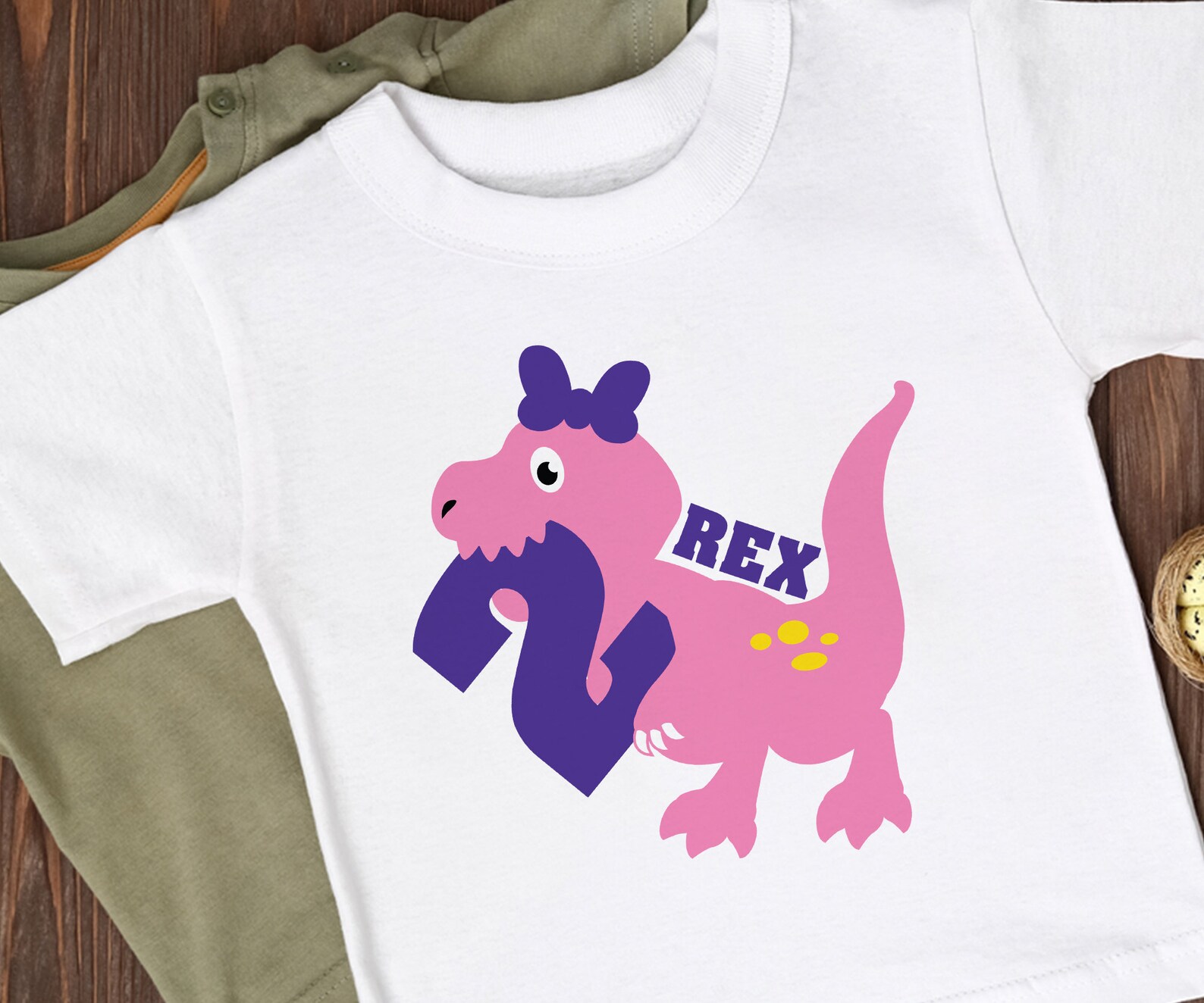 2 Rex SVG Girl Two Rex Dinosaur Birthday Svg Clipart 2nd - Etsy