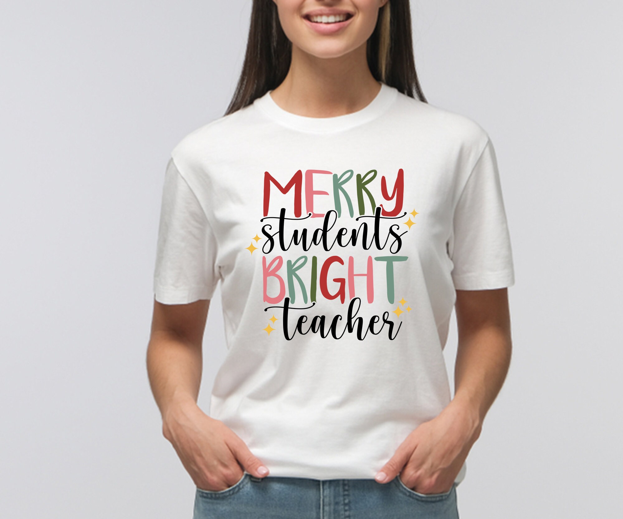 Merry Teacher Bright Students Svg Christmas Teacher Svg - Etsy