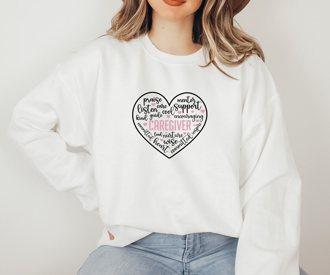 Heart of a Caregiver Svg, Carer Svg, Heart Svg, Shirt, Caregiver Svg ...