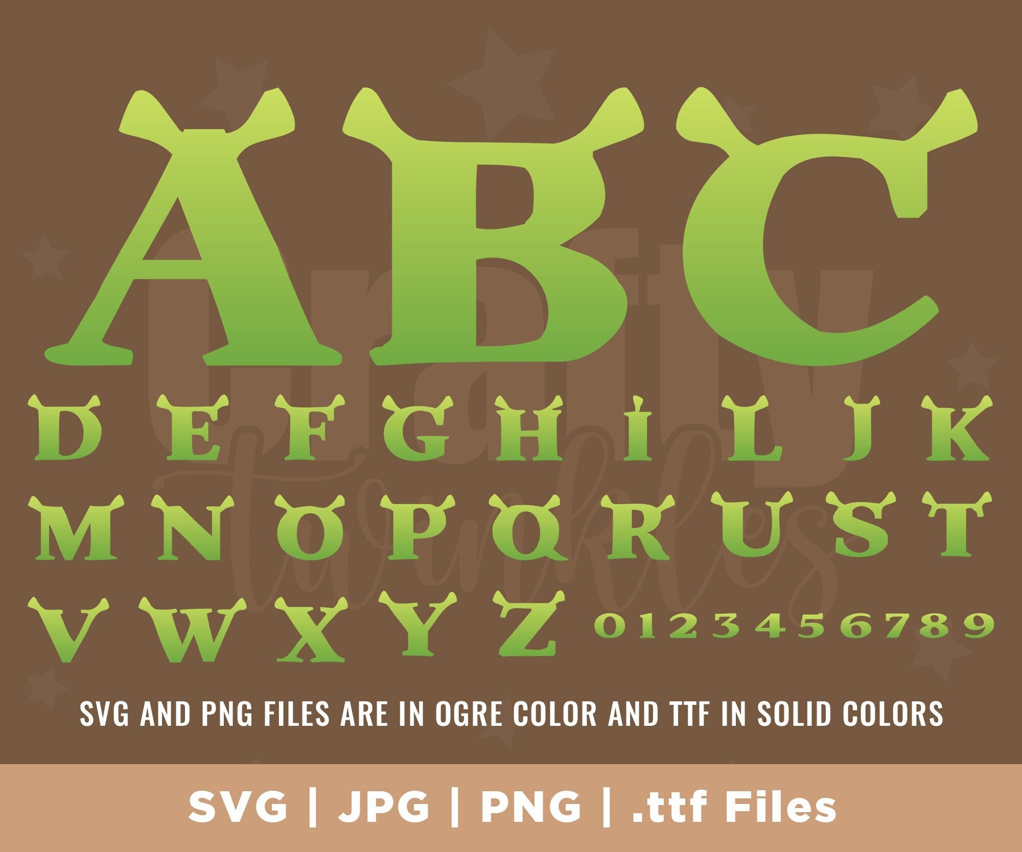 Shrek Font Shrek Monogram Svg Shrek Font TTF Shrek SVG - Etsy Denmark