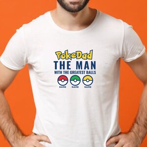 Pokedad Png, Men’s Pokedad T-shirt, Gift for Grandpa, Names Tee, Best ...